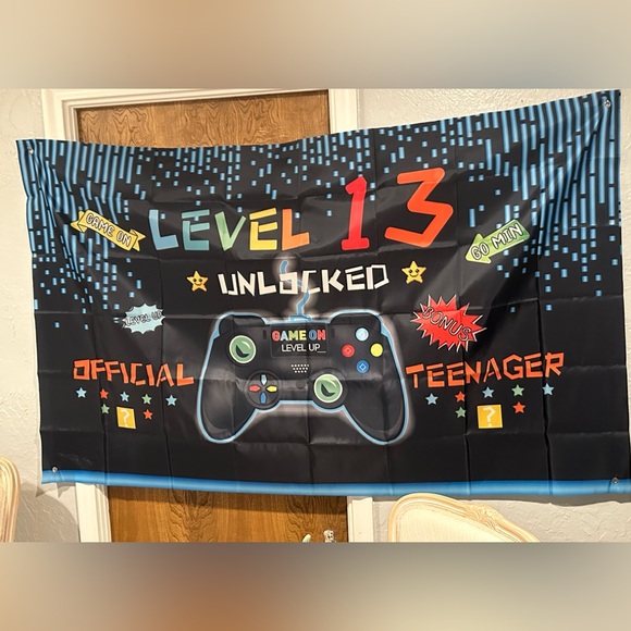 Amazon | Holiday | 3th Birthday Banner Backdrop Game On Level 13 ...
